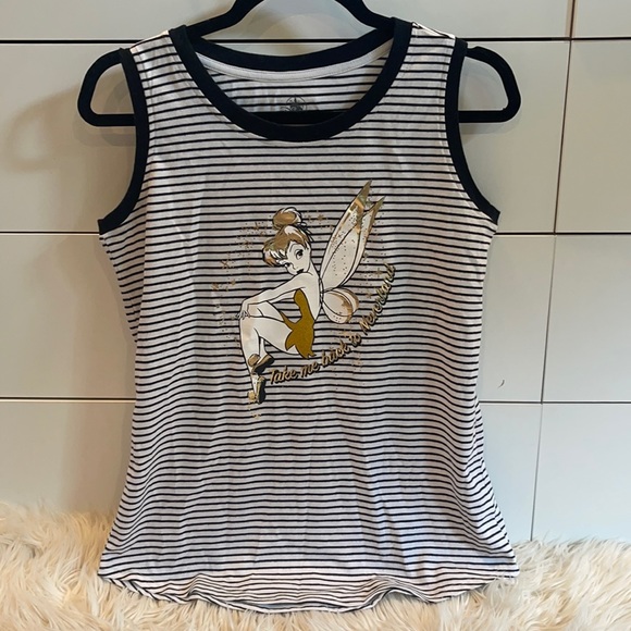 Disney | Tops | Disney Tinkerbell Striped Tank Top | Poshmark